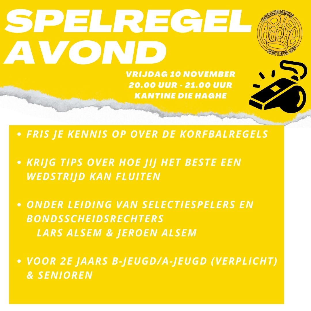 Fris je korfbalkennis (spelregels) op - KV Die Haghe